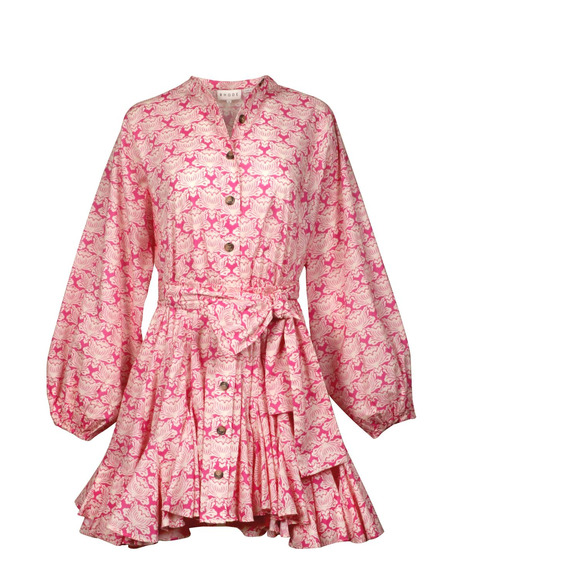 RHODE | Dresses | New Rhode Emma Dress In Lotus Block Hot Pink | Poshmark